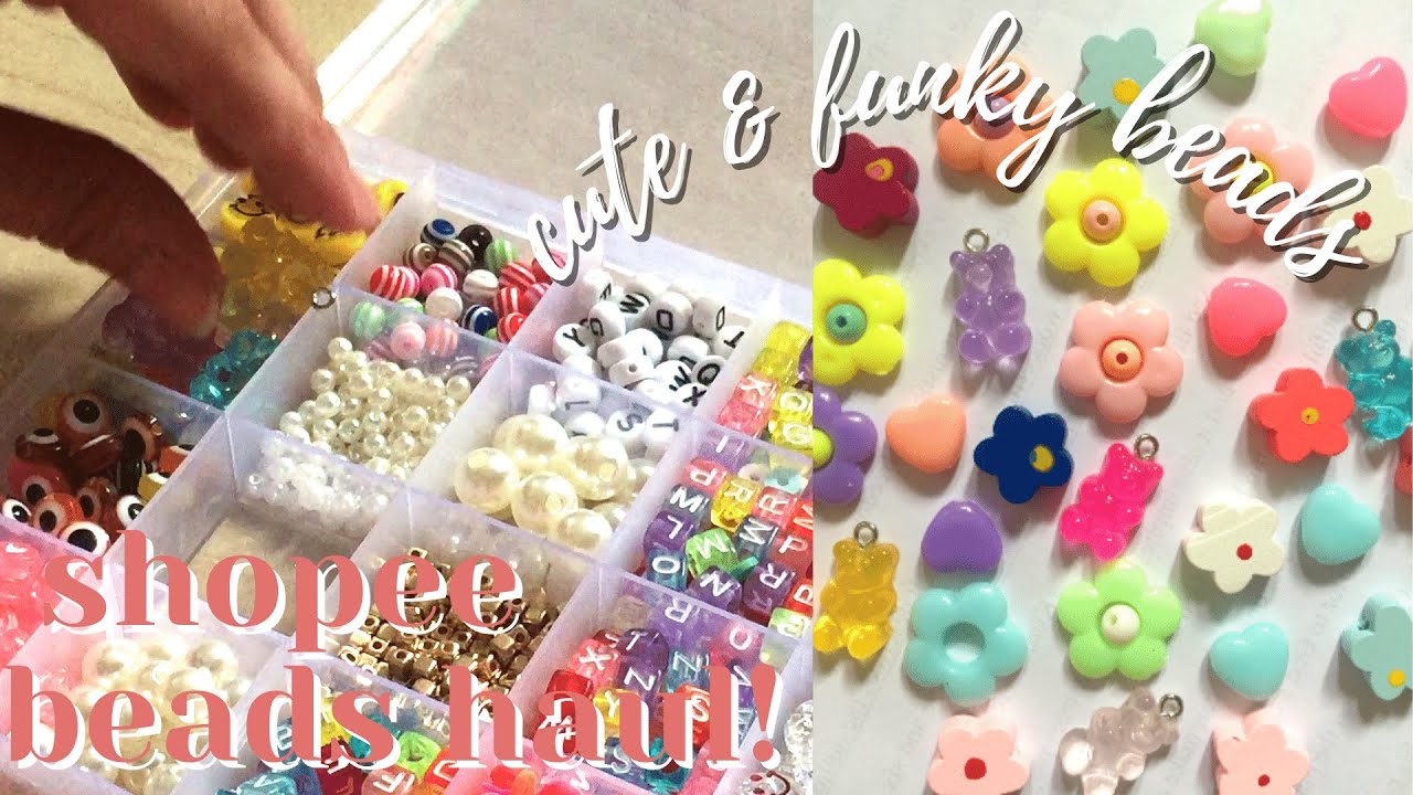 shopee beads haul (cute and funky beads!) | philippines - YouTube