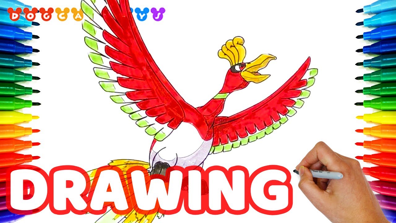 How to Draw Pokemon, Pichu & Ho-Oh | Drawing Coloring Pages Videos for ...