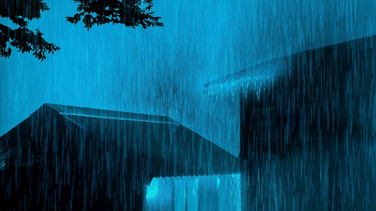 Quality Sleep and Stress Relief with Powerful Rainstorm & Thunder on a ...