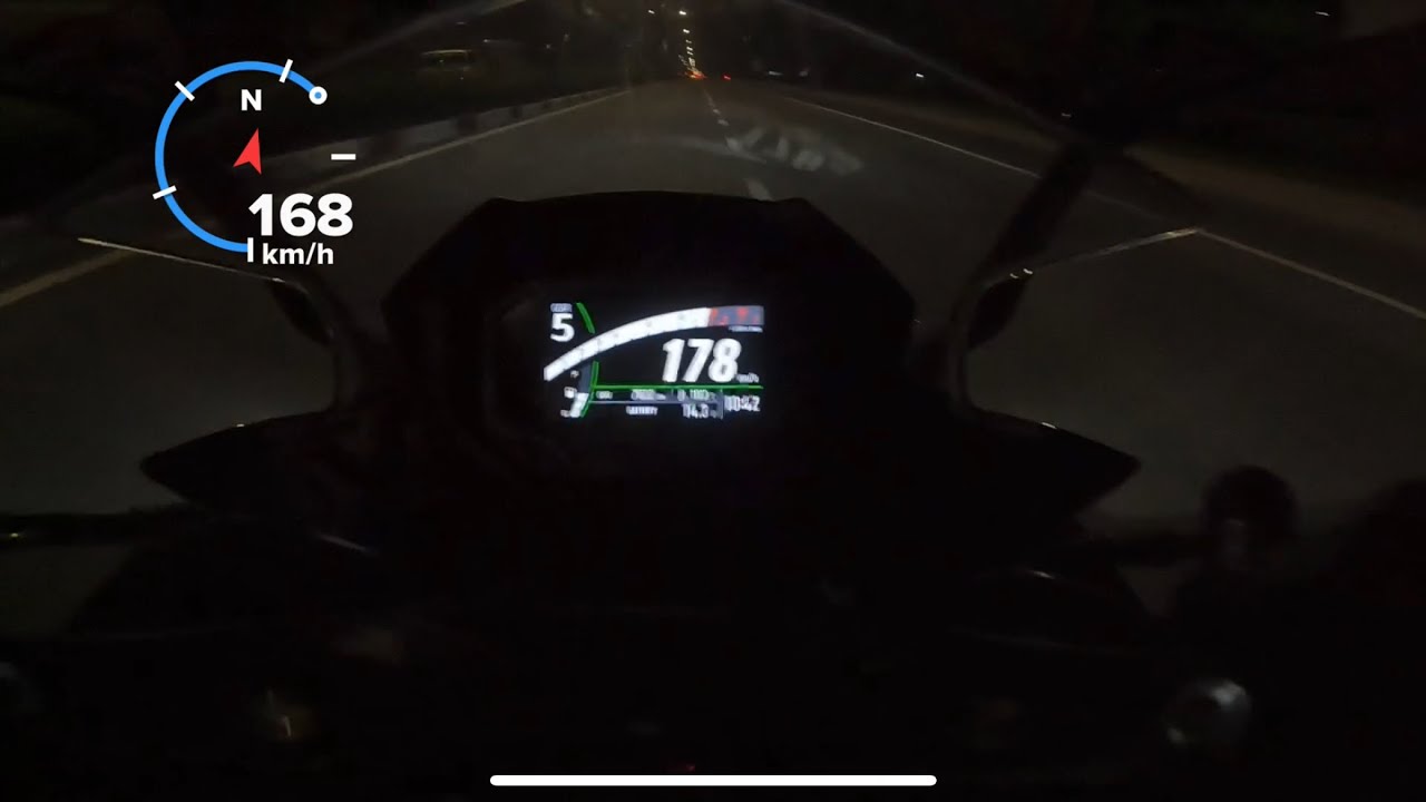 Ninja 650 max speed, top speed gps - YouTube