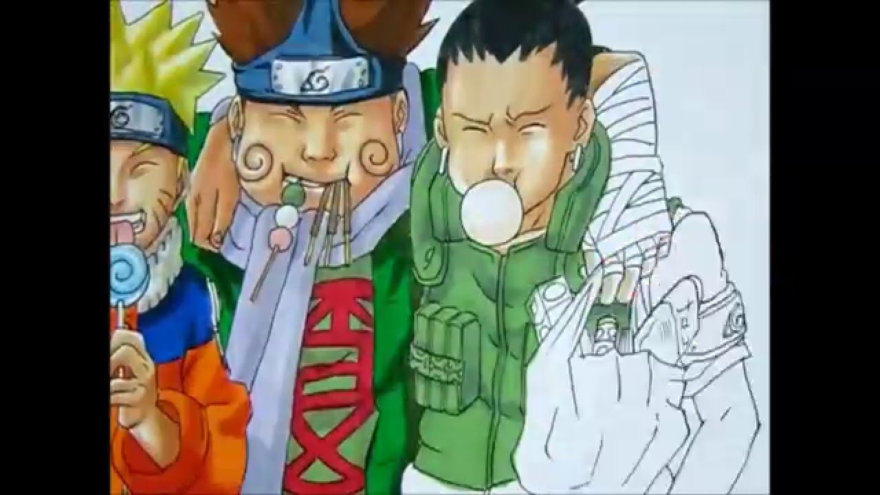 NARUTO SPEED DRAWING : NARUTO CHOJI SHIKAMARU - YouTube