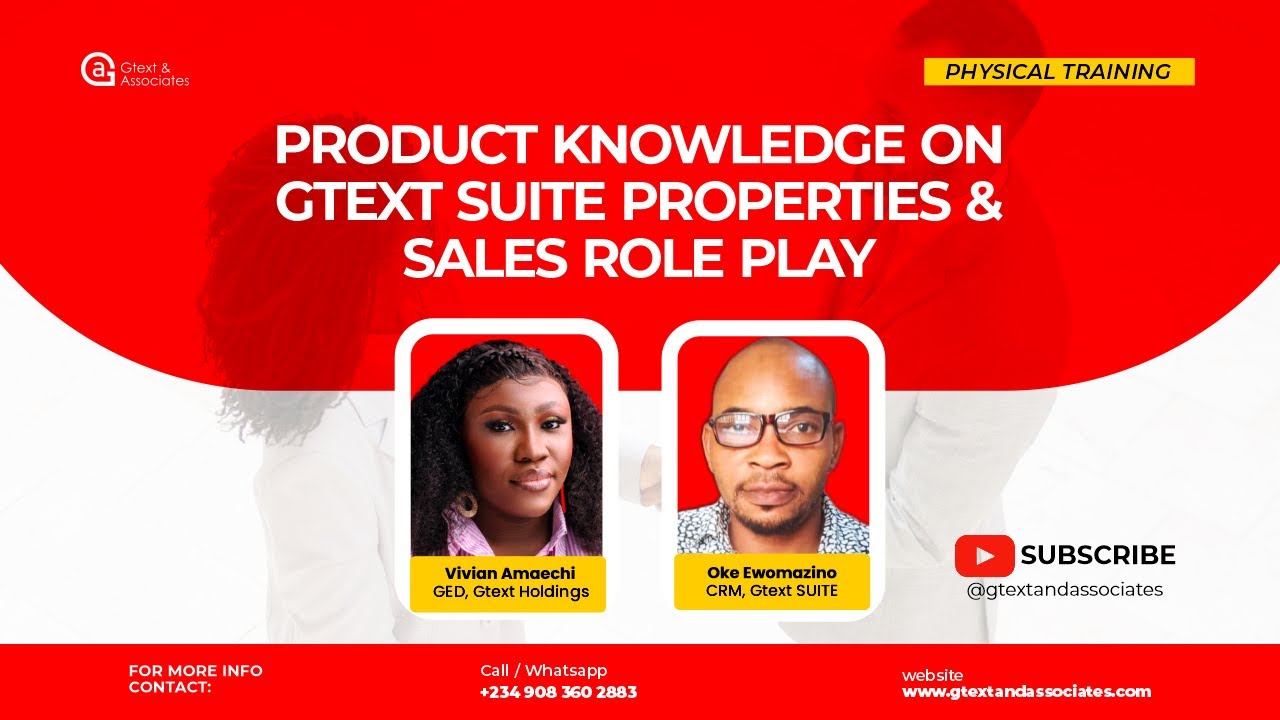 PRODUCT KNOWLEDGE ON GTEXT SUITES AND SALES ROLE PLAY WITH ASSOCIATES ...
