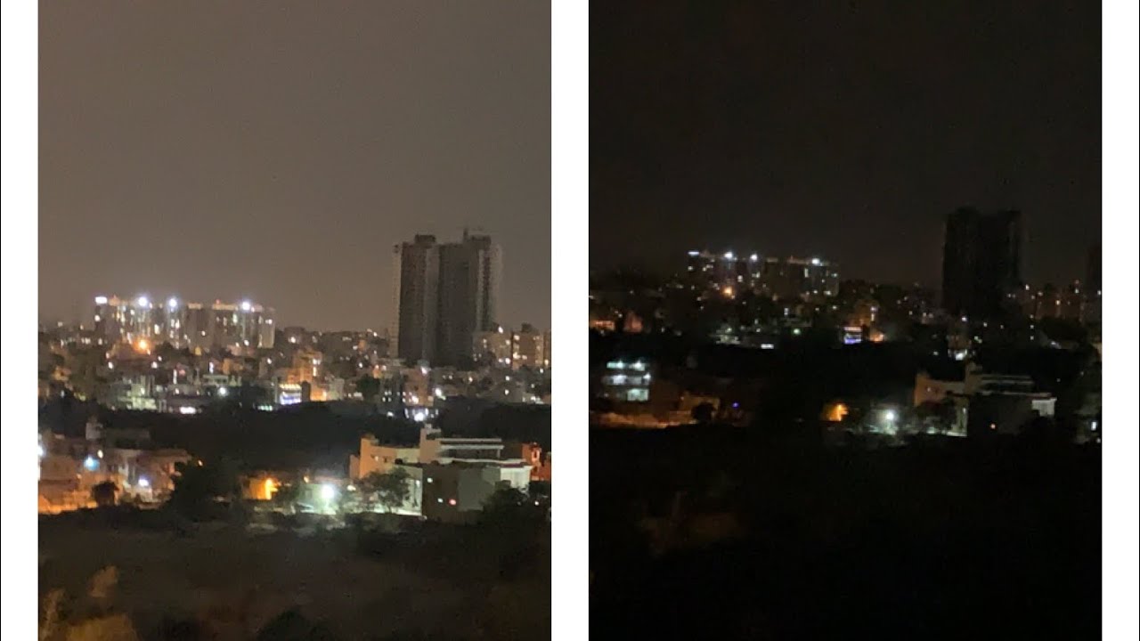Bangalore city view - Lights off challenge by Modi - YouTube