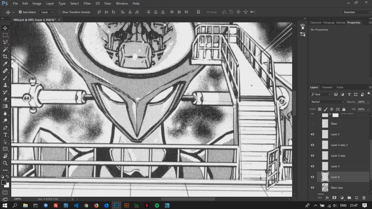 How To Clean Manga | แนะนำการคลีนมังงะ | Shin Mazinger Zero [Hard ...