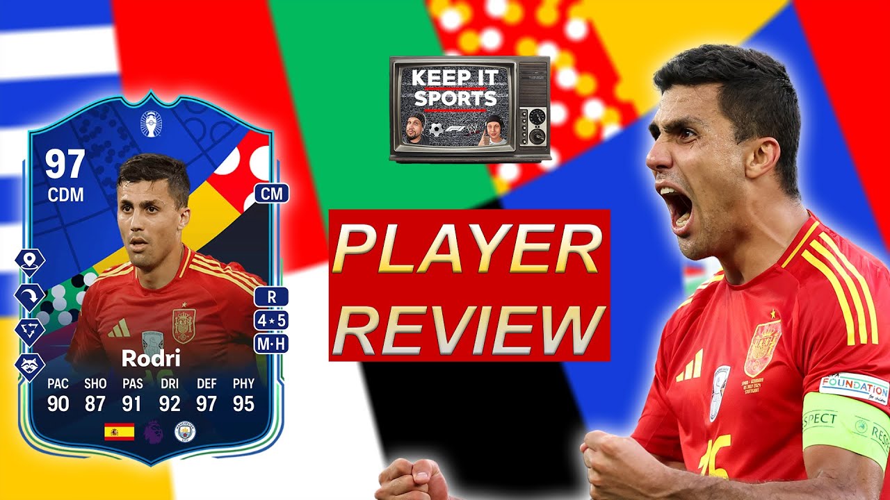 #1 MY 1ST FIFA VIDEO: RODRI UEFA EURO INTERNATIONAL STARS CARD REVIEW ...