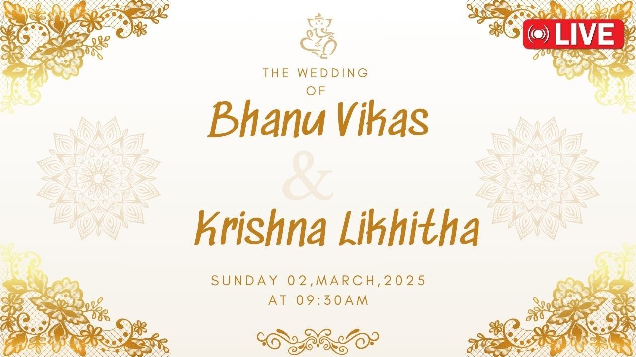 Bhanu Vikas & Krishna Likhitha| Wedding Ceremony - YouTube