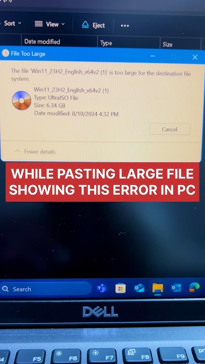 Issue fix, “the file is too large for the destination file system, don’t worry follow this ...