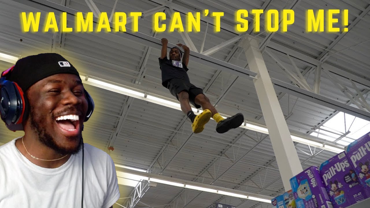 YouTuber Hangs From A Walmart Ceiling! - YouTube