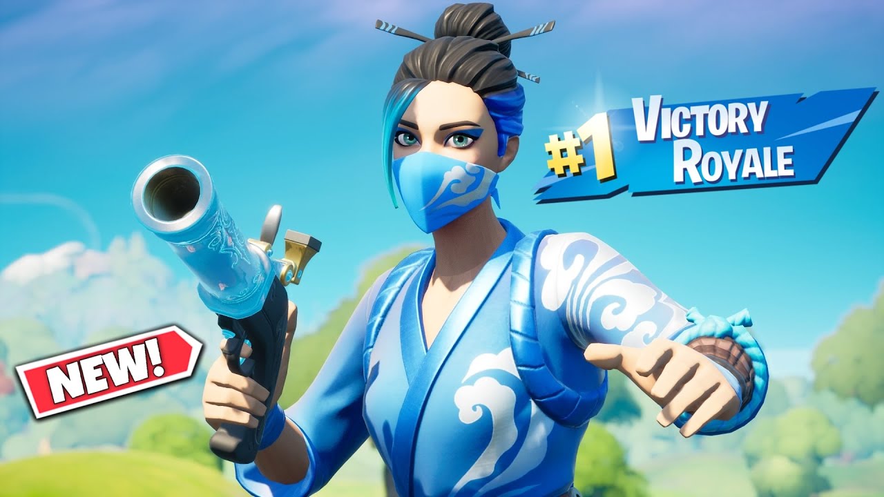 Victoria con el NUEVO estilo skin JADE AZUL Fortnite - YouTube