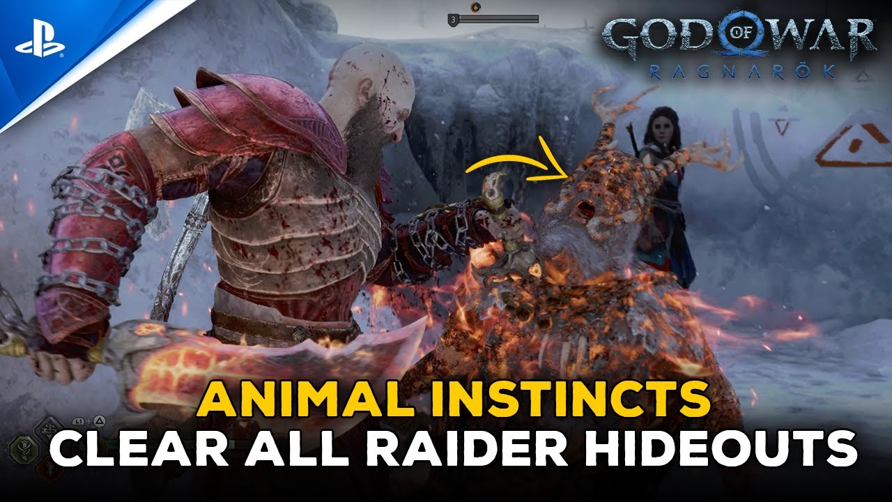 God of War: Ragnarok | Animal Instincts Side Quest - Clear All Raider ...
