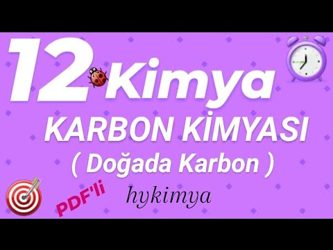 12.Sınıf Kimya Karbon kimyasi (Doğada Karbon)