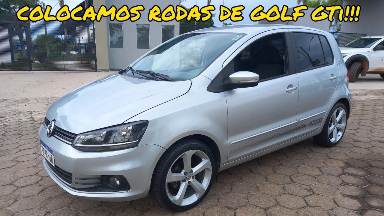 COLOCAMOS RODAS DE GOLF GTi NO VW FOX O QUE MUDOU E COMO FICOU - YouTube