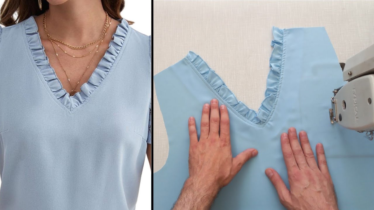 Sewing the neck is much easier than you think. clever sewing tips ...