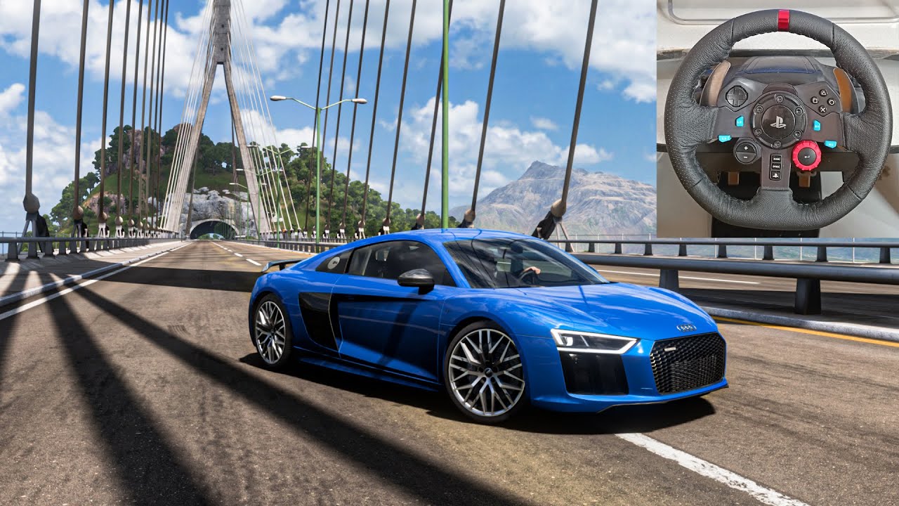 Audi R8 V10 Plus - Forza Horizon 5 | Logitech g29 gameplay - YouTube
