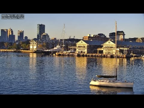 Real winter's day, bright sun on a cold morning. This is Sydney Harbour ...