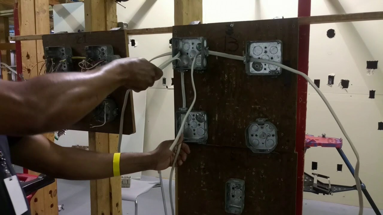 How to Install a NM Cable - New Britain Campus - YouTube