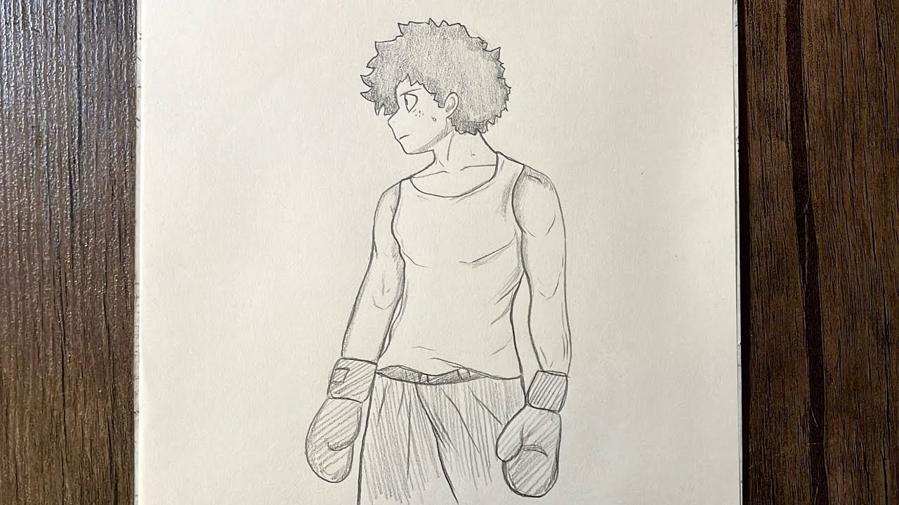 Cool anime drawing step by step | boxer anime drawing | easy pencil ...