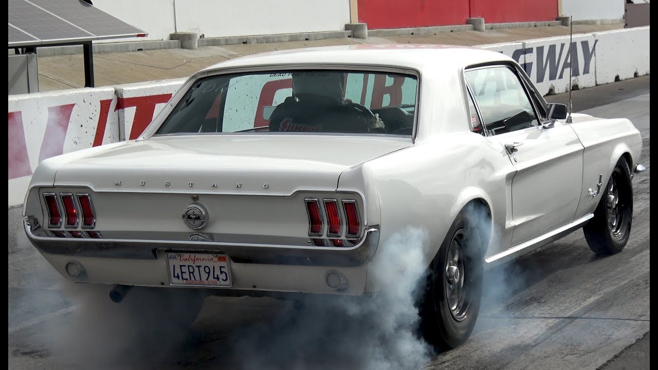1968 Ford Mustang - Drag Race Teaser at The Auto Club Dragway - YouTube
