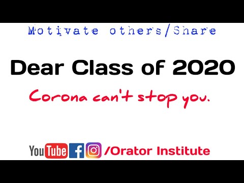Dear Class of 2020 || Pandemic Can't Stop You || Motivational Video ...