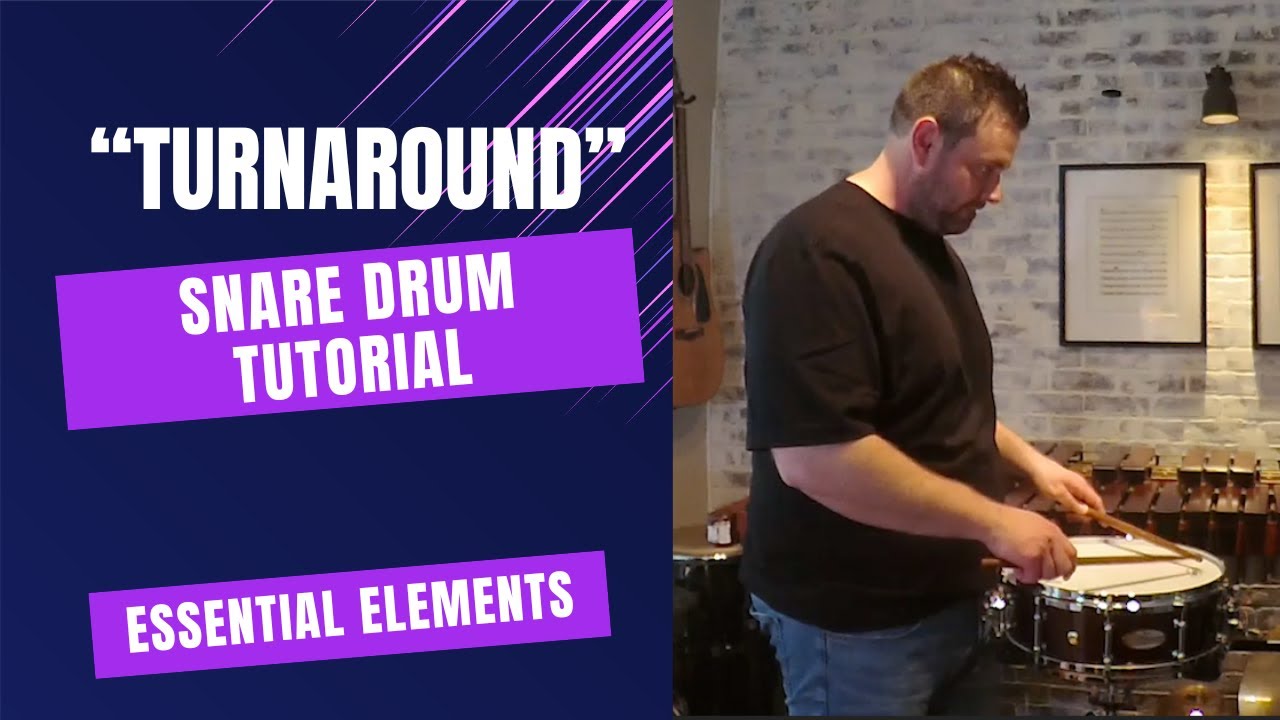Exercise 116 "TurnAround" Snare Drum Tutorial | Essential Elements Percussion Book 1 - YouTube