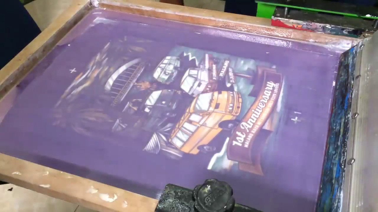 Meja sablon single microregister - YouTube
