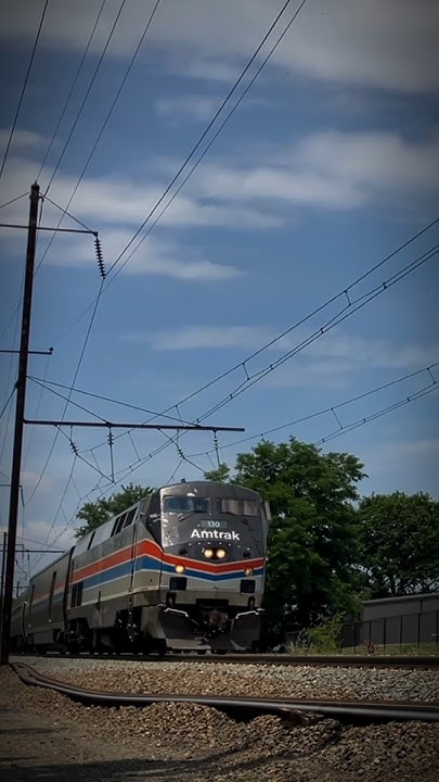 Amtrak Phase II Heritage Unit 130 Racing Down The Keystone Corridor 7/4/24 Happy Independence ...
