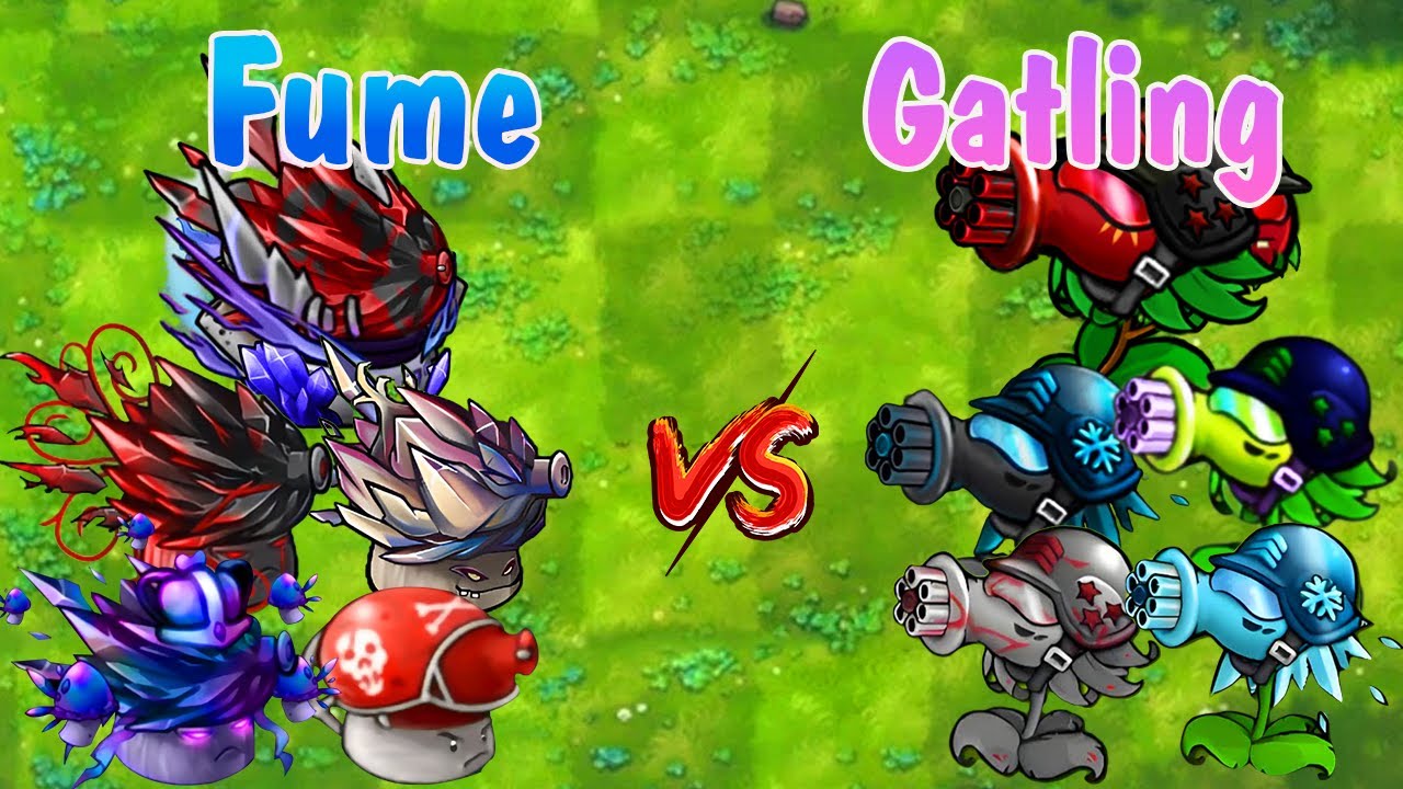 PVZ Fusion 2.3 - Gatling Doom Shroom Pea vs Fume Shroom Ultimate - Who ...