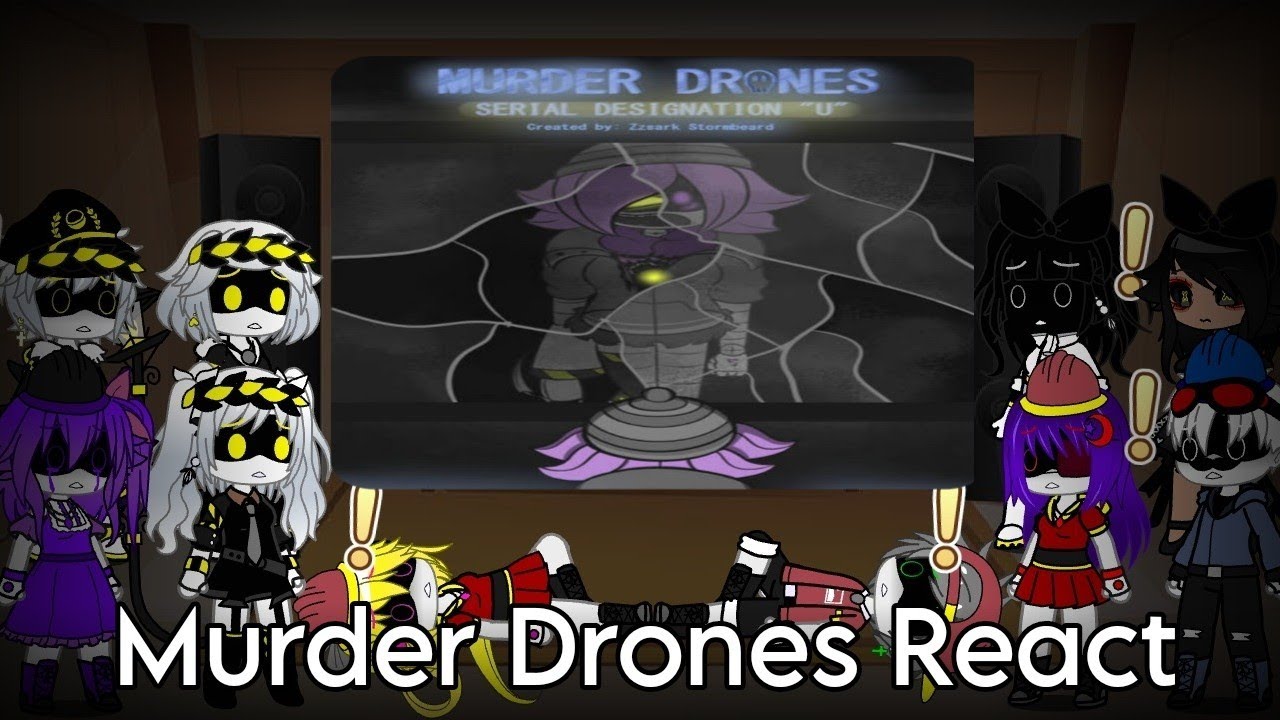 Murders Drones Character React To SD-U Comics | Gacha React - YouTube