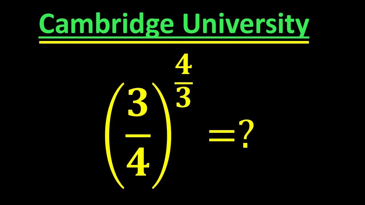 A very tricky Cambridge University Admission Algebra Exam | Entrance ...