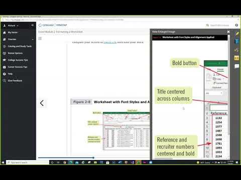 CGS 1060 1544 Cengage Excel Mod 02 Textbook Project Part1 - YouTube