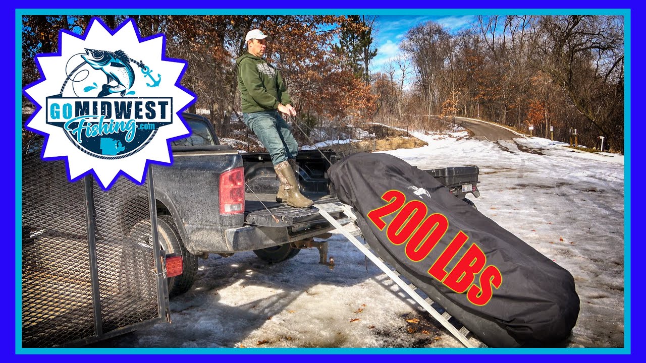 Load A 200 Pound Ice Shack All By Yourself - YouTube