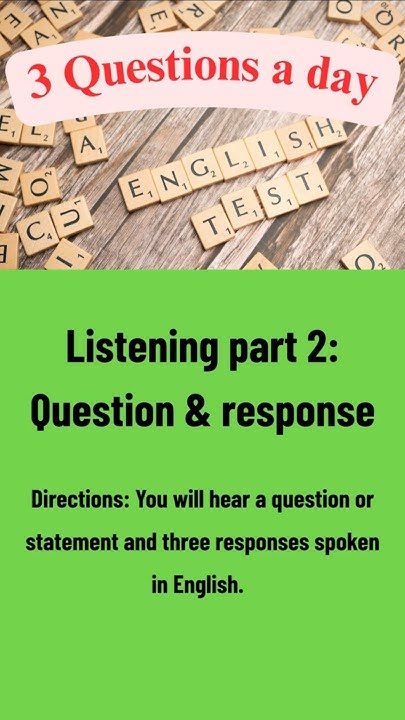 Listening, LC part 2_response(No.121~123), Listening Practice for Non-Native Speaker # ...