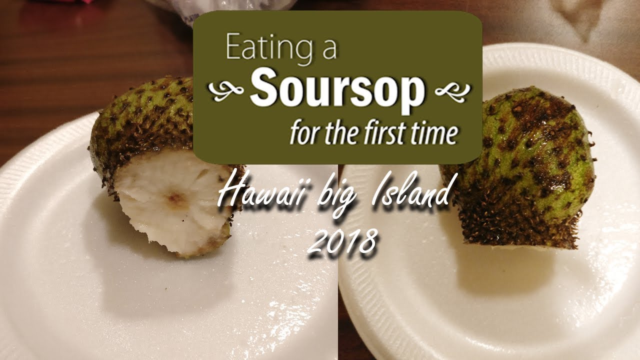 Eating a Soursop for the first time | Hawaii big Island 2018 - YouTube