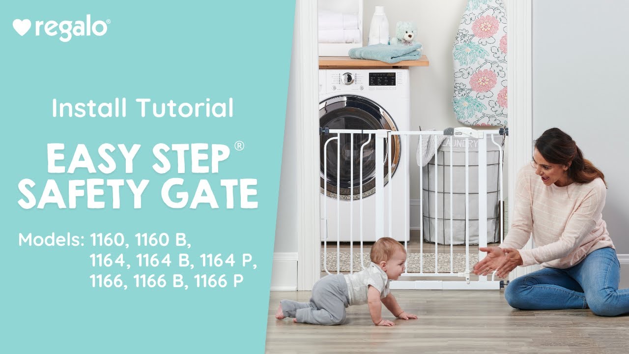 Regalo Easy Step® Safety Gate | Install Tutorial - YouTube