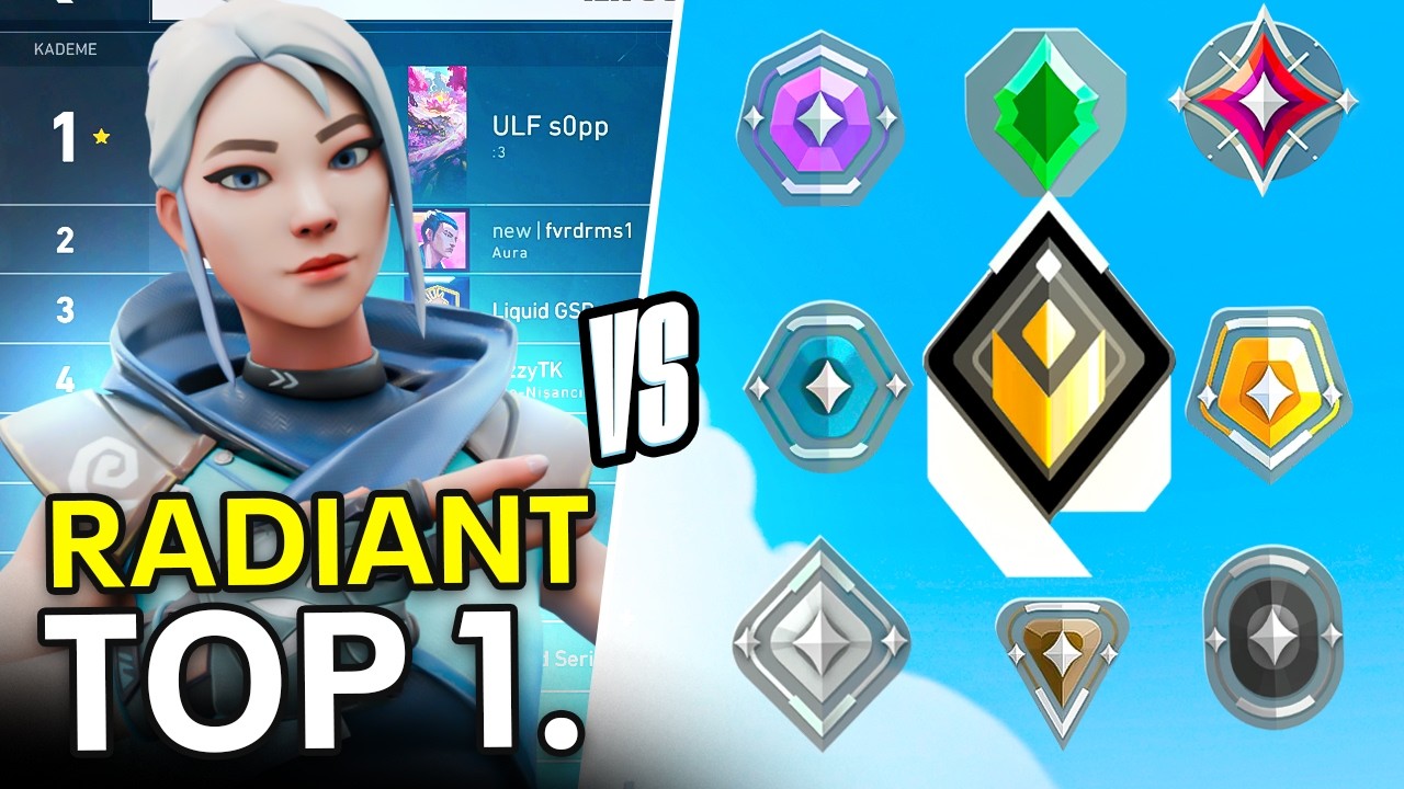 AVRUPA ŞAMPİYONU RADİANT TOP 1 vs HER RANKTAN BİR OYUNCU! Valorant ...
