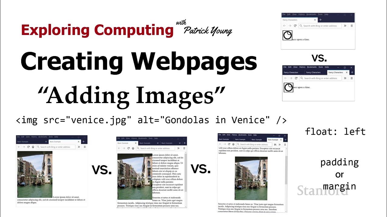 Stanford CS105: Introduction to Computers | 2021 | Lecture 9.1 Creating Webpages: Images - YouTube