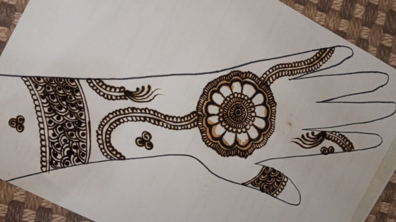 Mehandi practice in page| Mehandi design| mehandi by zabira - YouTube