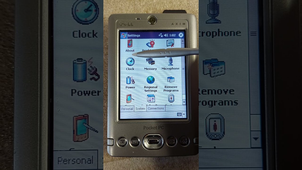 Dell Axim X3 PDA Windows Pocket PC startup - YouTube