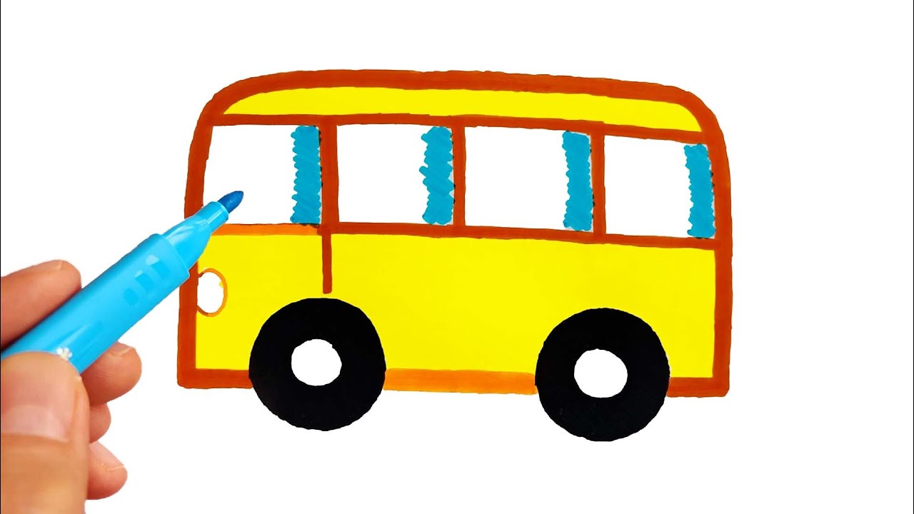HOW TO DRAW SCHOOL BUS | YELLOW BUS - YouTube