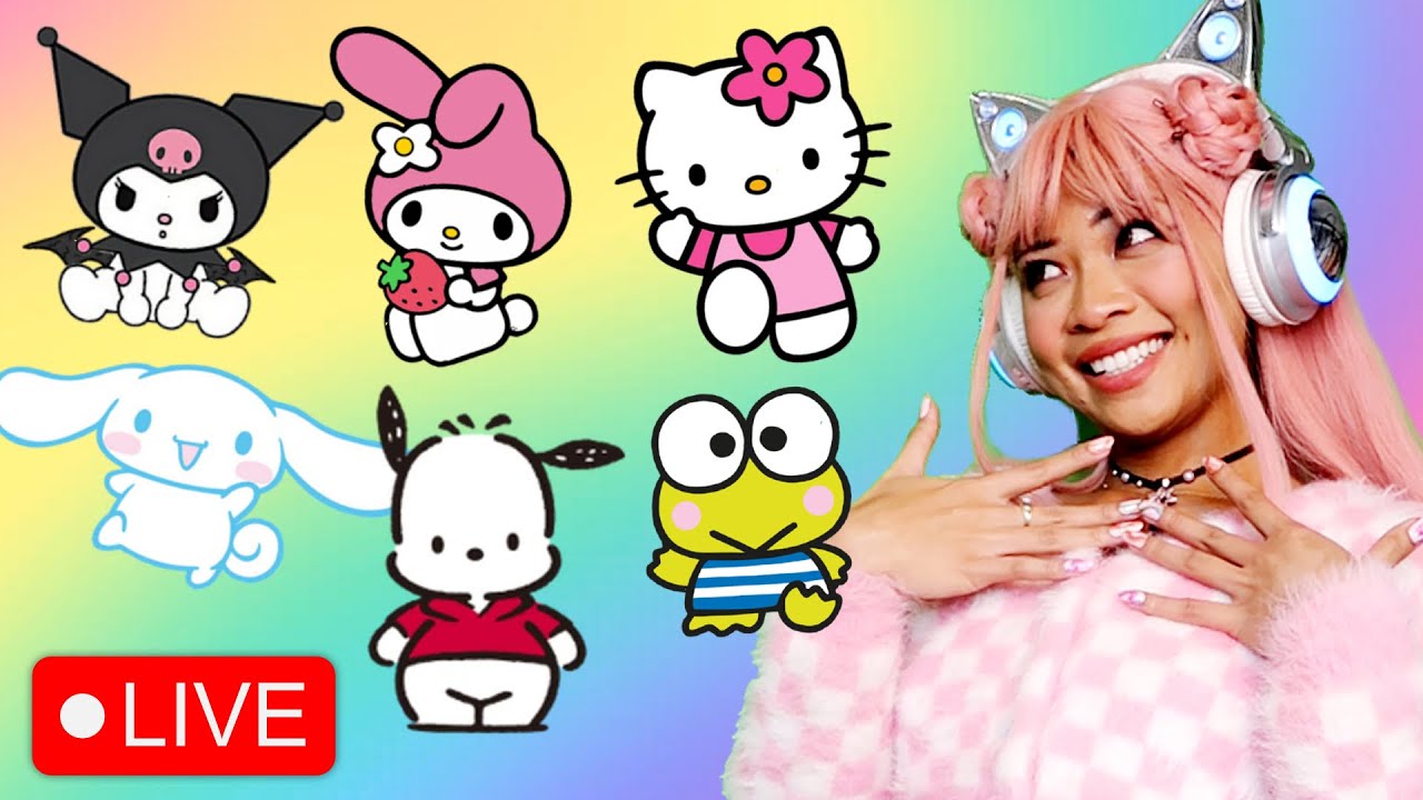 (🔴LIVE) Sanrio Stream! Let's Play Sanrio Games! #live #sanrio # ...