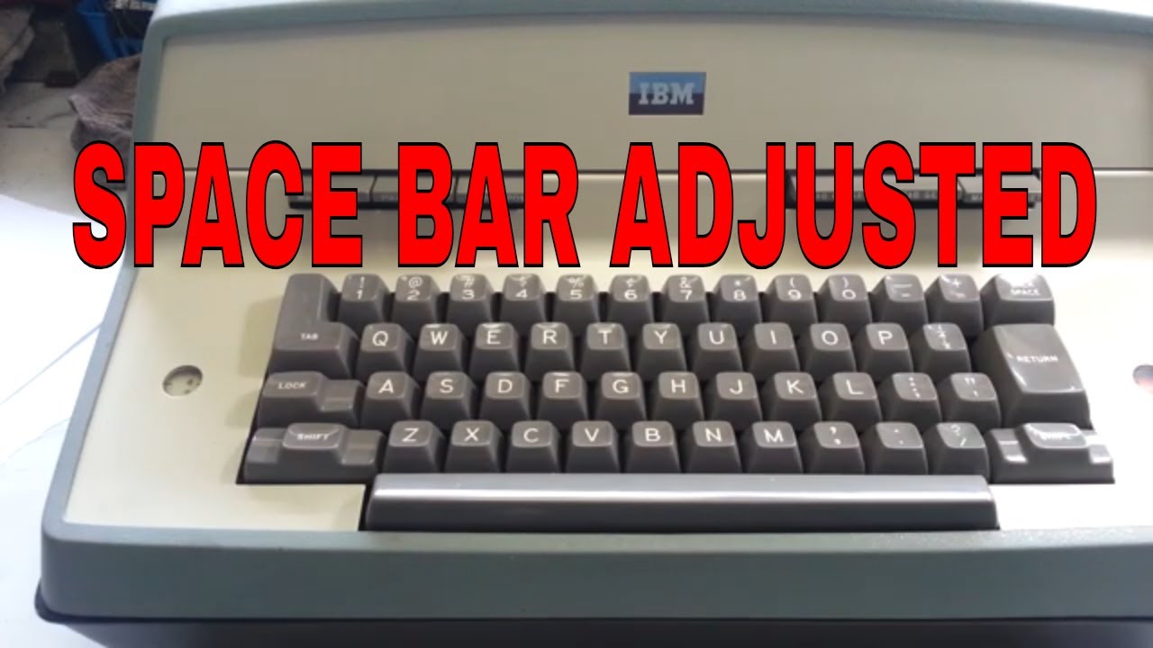 IBM D Model Typewriter Space Bar Adjustment Repeat Action Trigger - YouTube