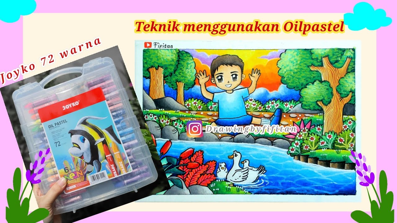 Tutorial menggambar dan mewarnai dengan oilpastel EP 562 - YouTube