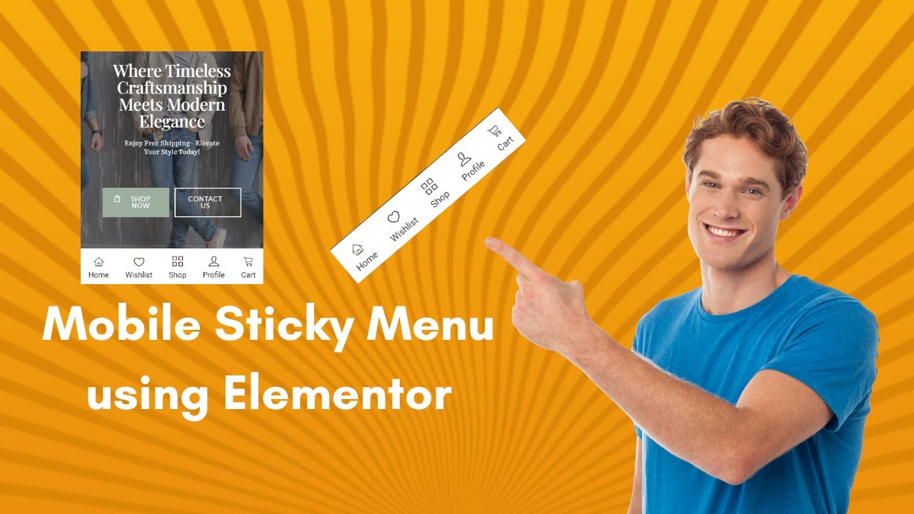 Building a Sticky Mobile Menu with Elementor - YouTube