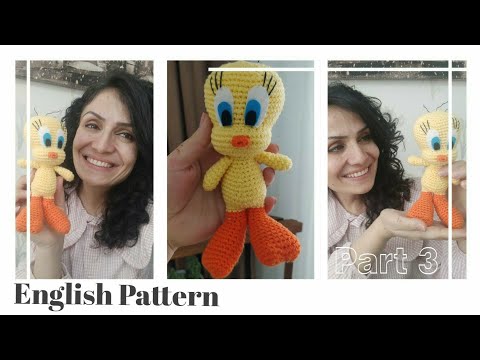 Amigurumi Tweety YapımıPart3 #amigurumianahtarlik #amigurumikuş #amigurumibird #amigurumiuykuarkadaş