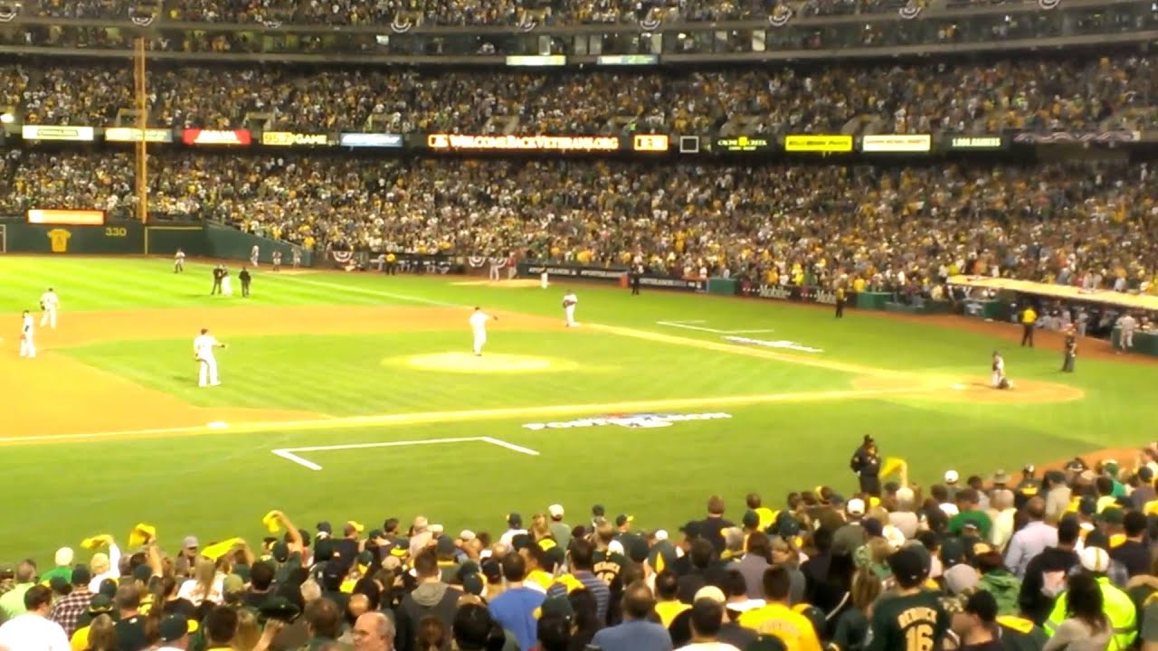 Oakland A's Fans Sing "Take Me Out To The Ballgame" - YouTube