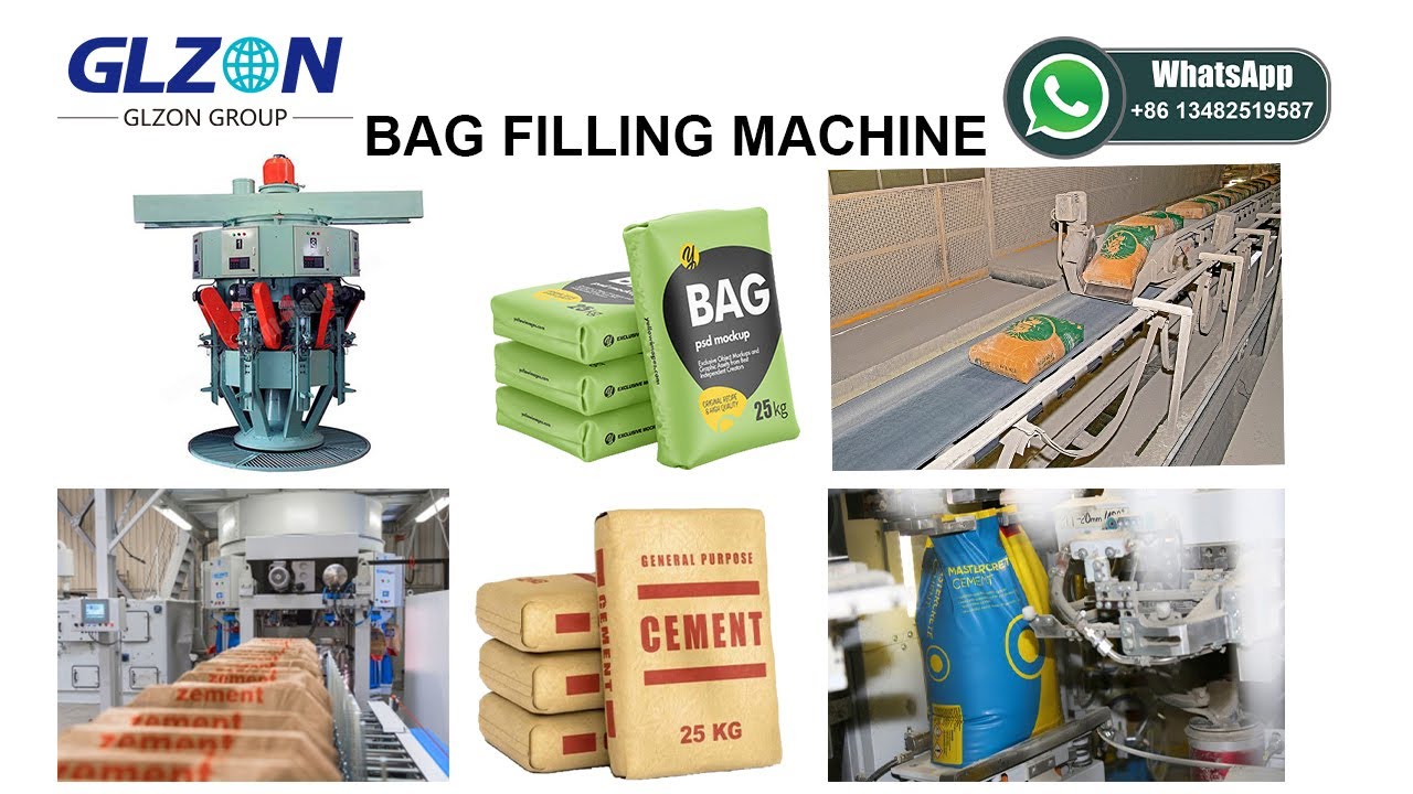 Automatic Cement Packing Machine High Speed 25KG 50KG Valve Bag Filling ...