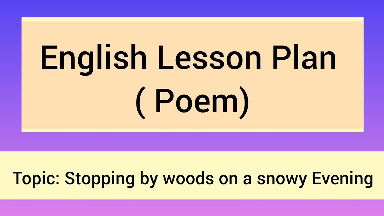 English Lesson Plan (Poem) by Dr. Seema Khan #B.Ed. - YouTube