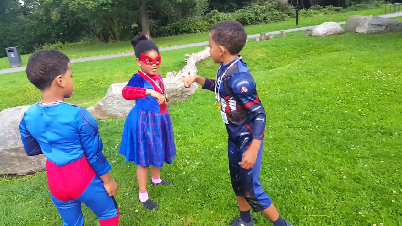 Ultimate Superheroes Battle, Sport Day Race | Outdoor Playground Fun ...