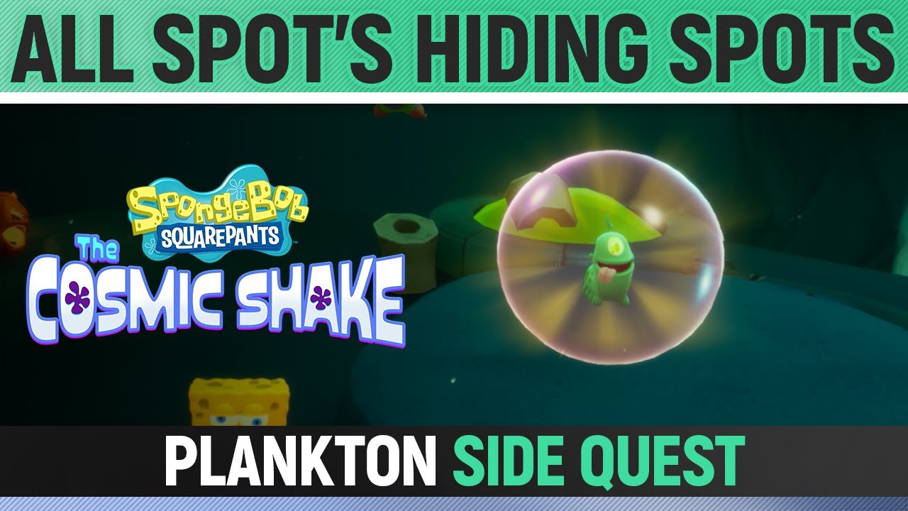 SpongeBob: The Cosmic Shake - All Spot's Hiding Spots 🏆 Plankton Side ...