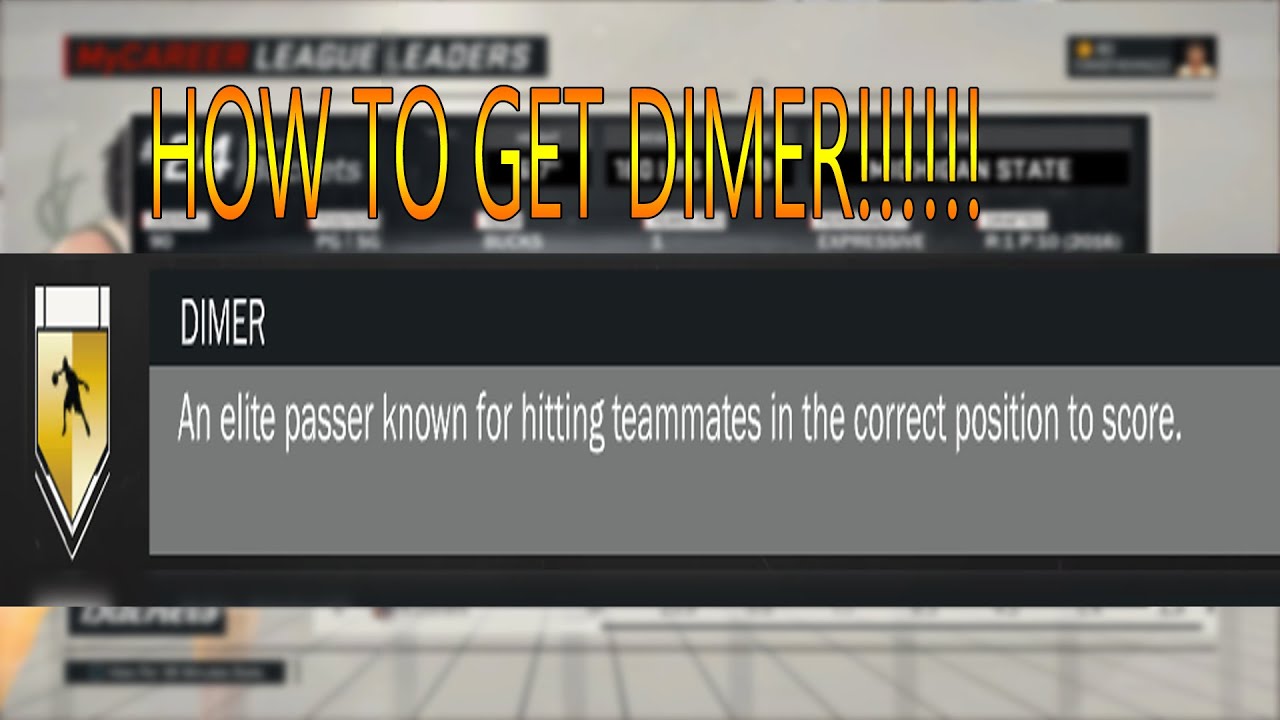 NBA 2K17 HOW TO GET DIMER!!!! BADGE TUTORIAL!!!! - YouTube